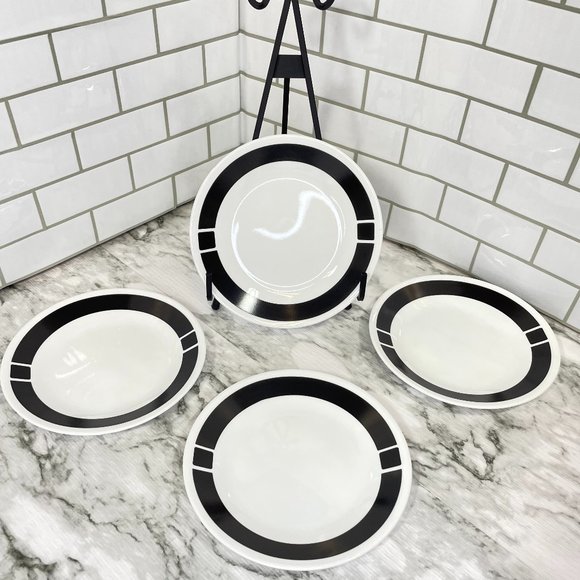 Corelle | Dining | Corelle Urban Black Bread And Butter Dessert Plates ...